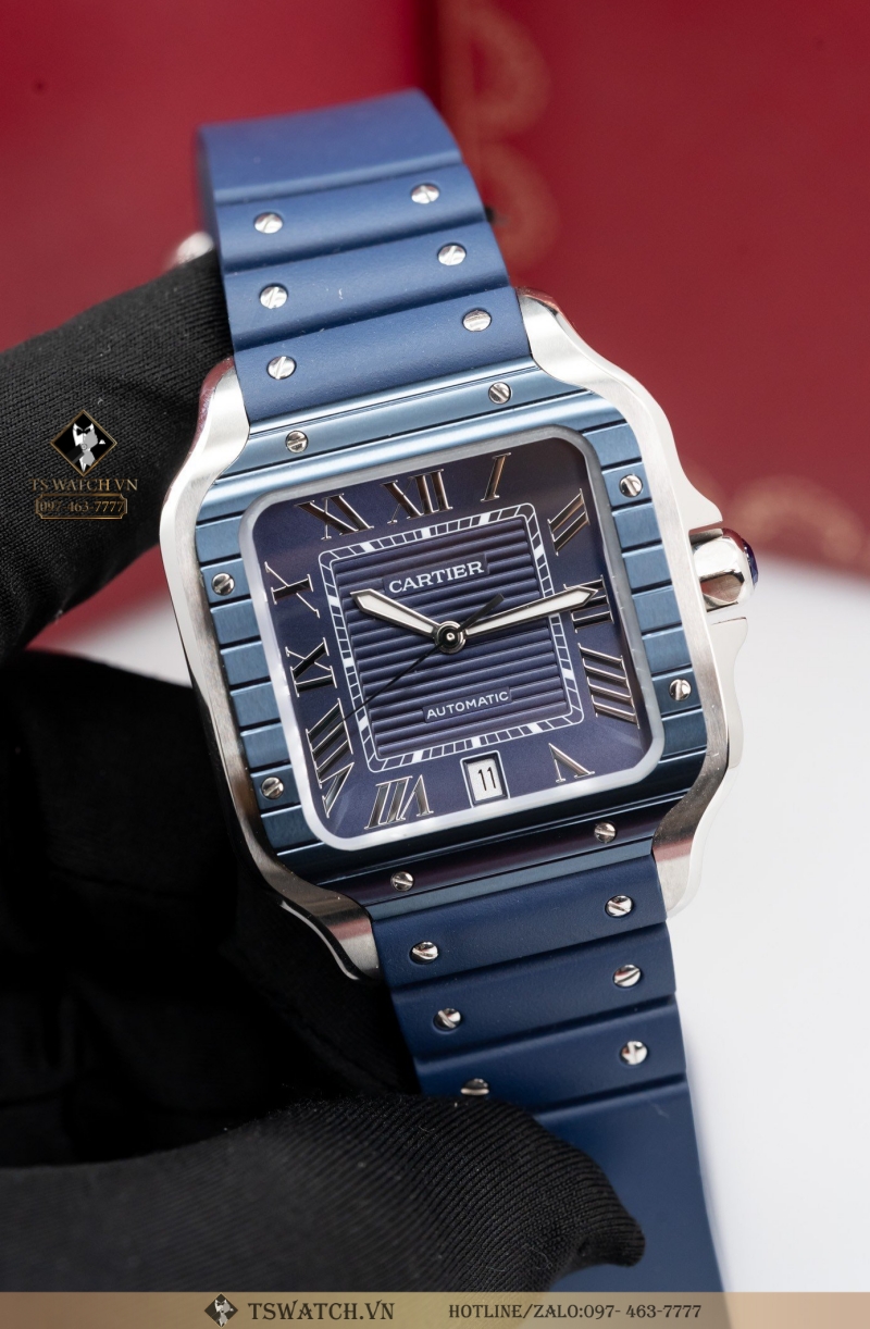 Cartier Santos de Cartier WSSA0048 39.8MM Niềng Gốm Rep 1:1
