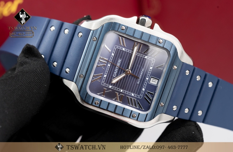 Cartier Santos de Cartier WSSA0048 39.8MM Niềng Gốm Rep 1:1